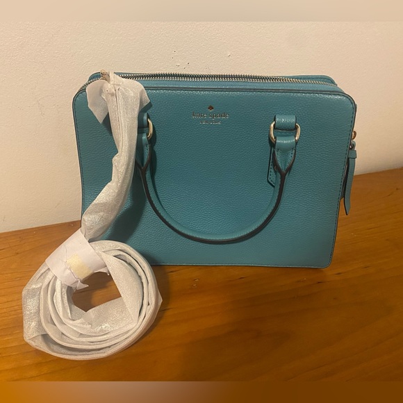 kate spade | Bags | Nwt Kate Spade Stone Blue Tote With Crossbody Strap ...